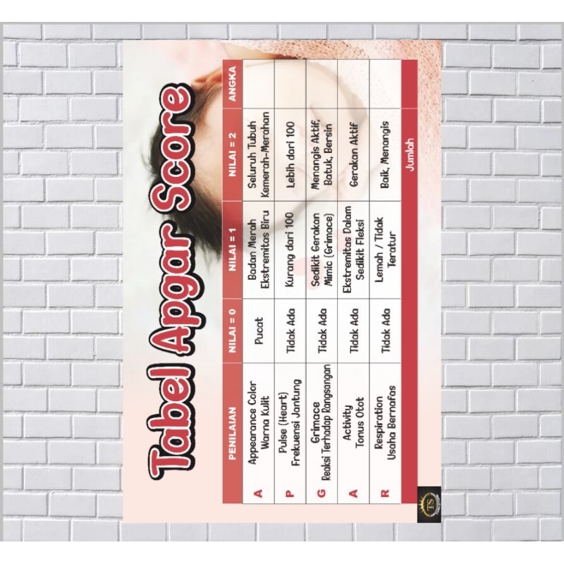 Jual Poater Kesehatan Tabel Apgar Score | Shopee Indonesia