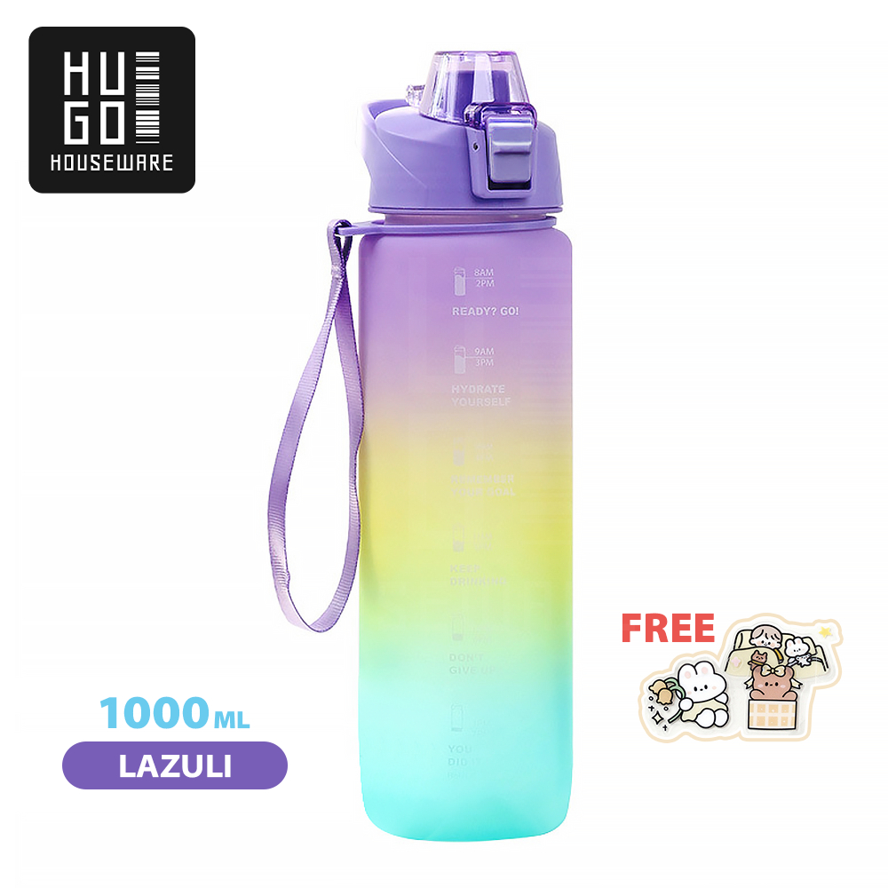 Jual HUGO Botol Minum 1 Liter Premium Botol Air Minum Anak Sport Design Anti Bocor BPA FREE ...