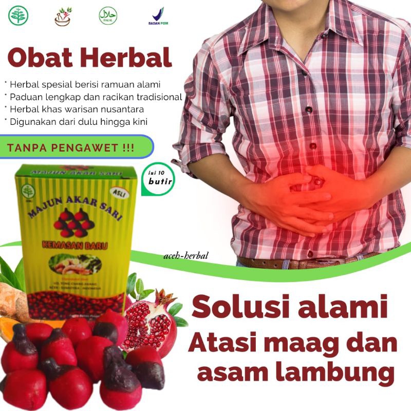 Jual Majun Akar Sari Obat Herbal Asam Lambung Maag Kronis Badan Pegal ...