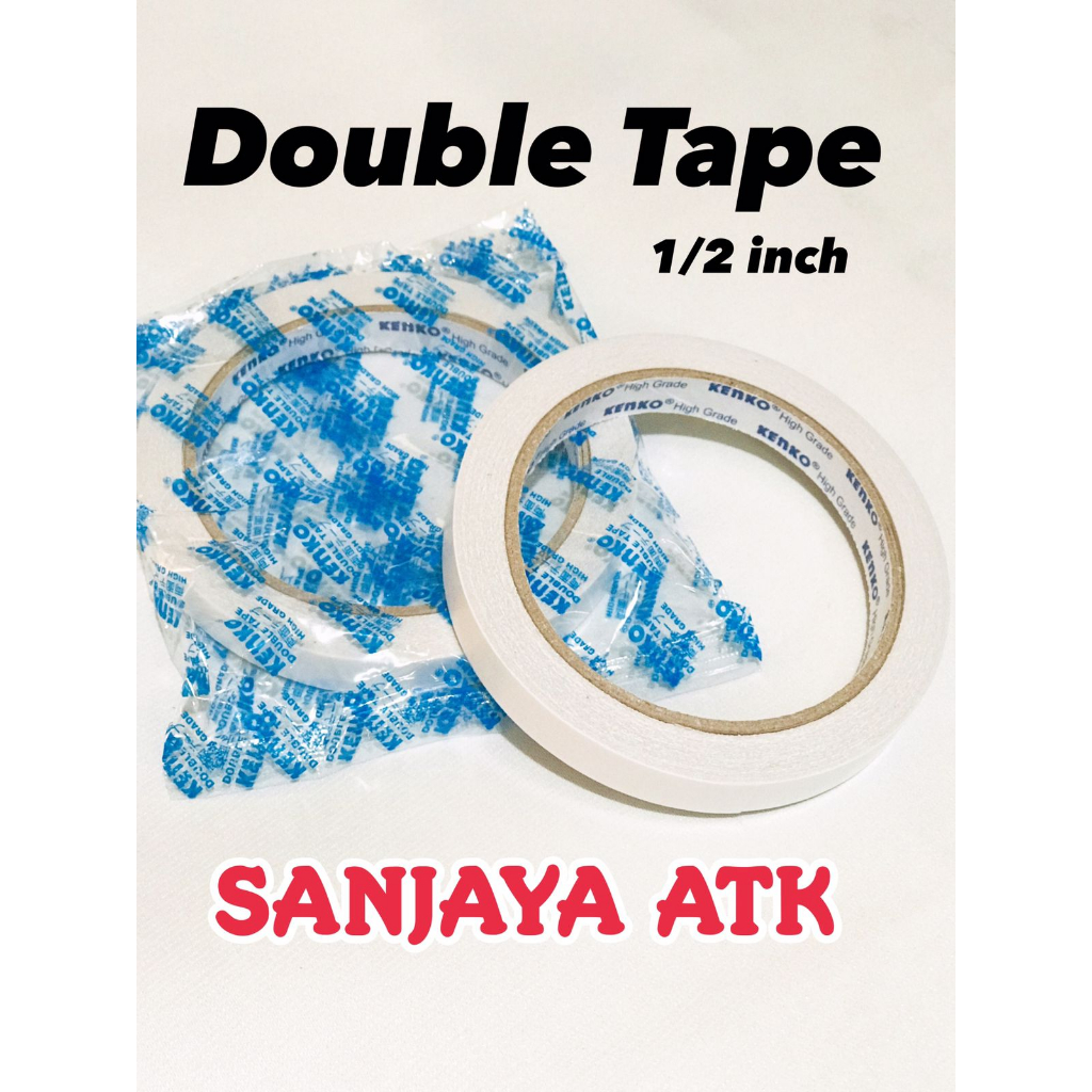 Jual Double Tape 1/2inch Kenko Double Tip Perekat 2 sisi | Shopee Indonesia