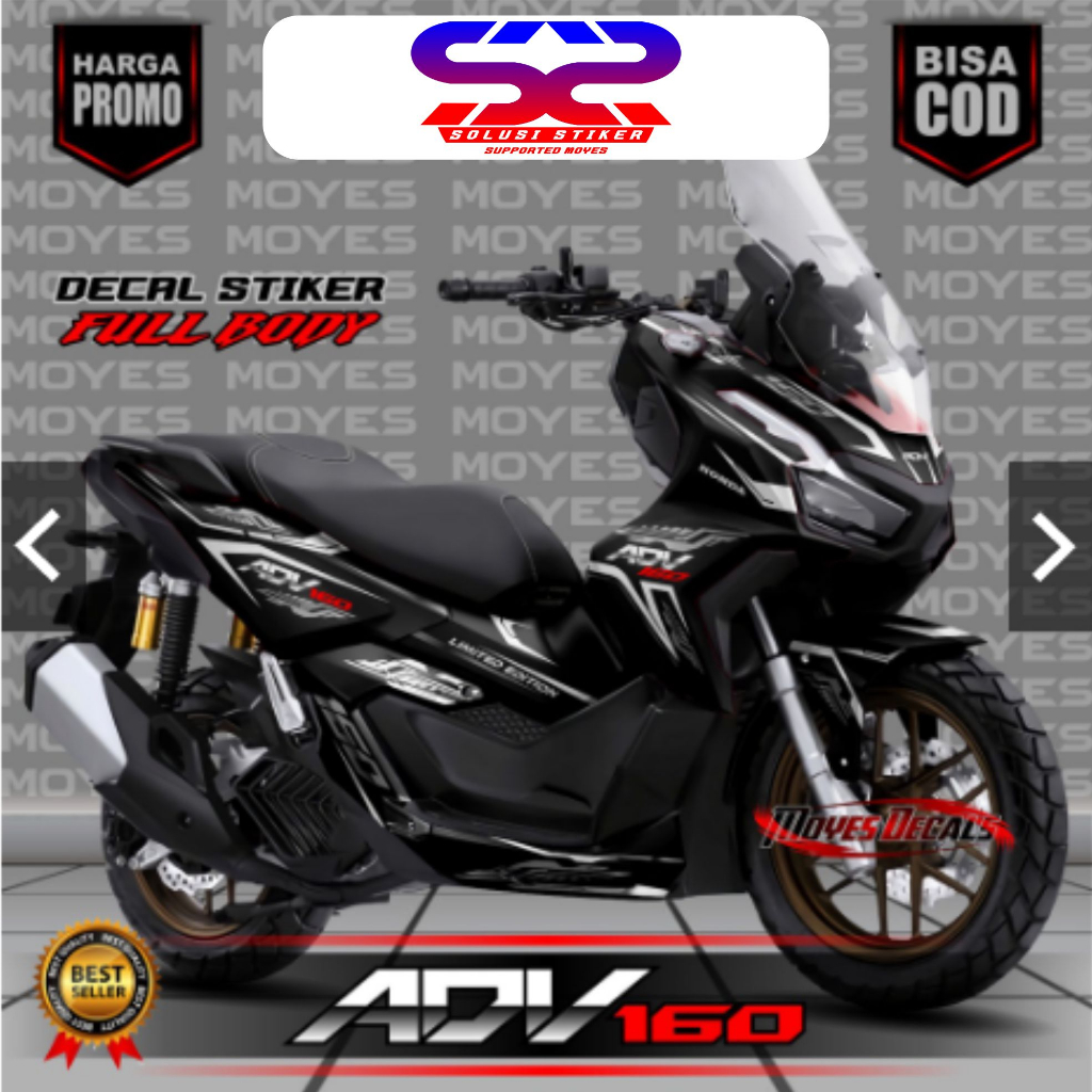 Jual Decal Honda ADV 160 Motif Racing Putih FullBody | Shopee Indonesia