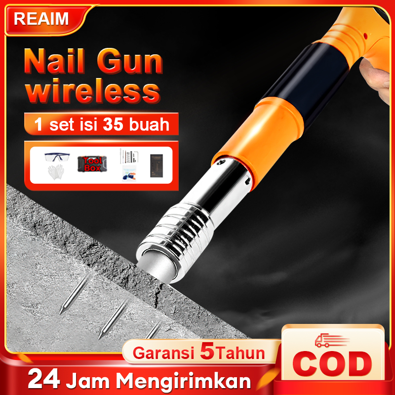 Jual Alat Paku mesin tembak paku beton mini nail gun Pistol Kuku Baja ...