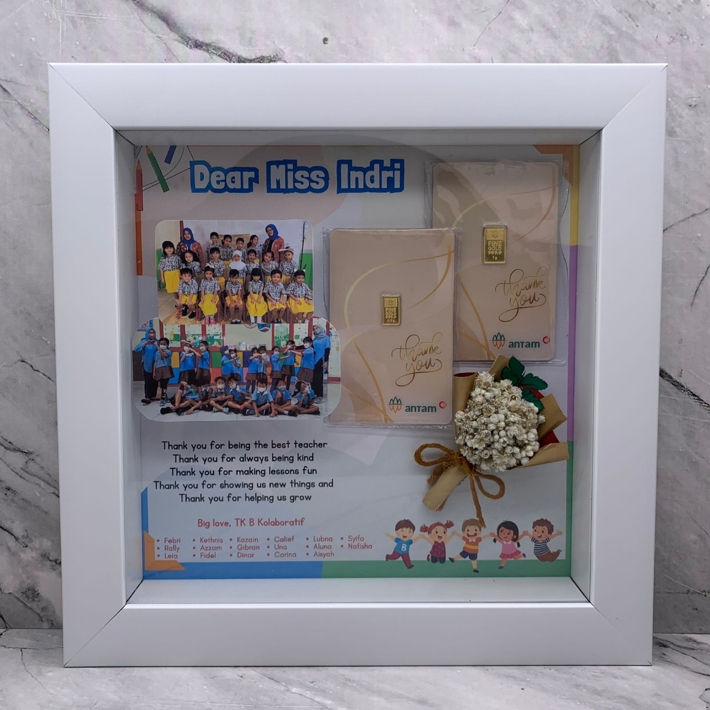Jual (UKURAN PERSEGI 20X20) HAMPERS Gift CUSTOM Bingkai FRAME Mahar 3D ...