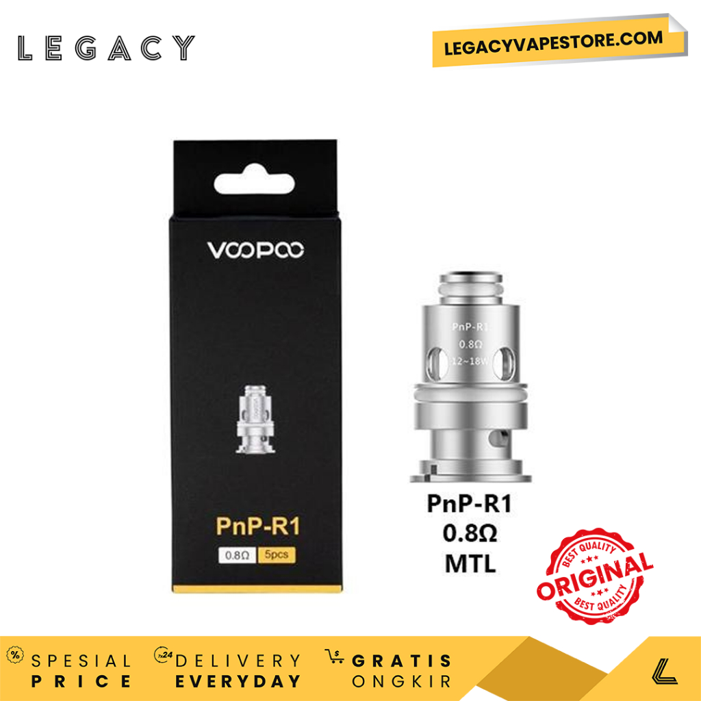 Jual Coil Voopoo PNP R1 0.8 Ohm ORIGINAL bisa dipakai DRAG dan VINCI ...
