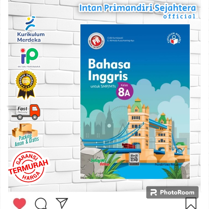 Jual PROMO !!! BUKU PR INTERAKTIF ( Kurikulum Merdeka ) SMP/MTs : BAHASA INGGRIS KELAS 8 ...