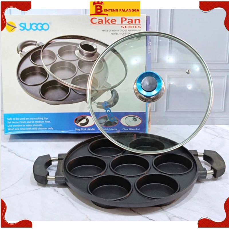 Jual Cakepan suggo cetakan kue tebal anti lengket 7 lubang datar loyang ...