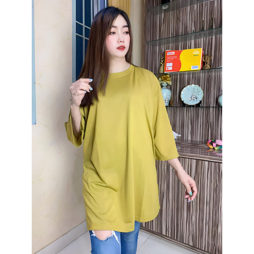 Jual DEWIE ATASAN OVERSIZE LD 130 POLOS BASIC baju wanita kaos oblong ...