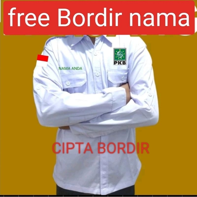Jual KEMEJA PARTAI PKB BAJU KEMEJA PARTAI PKB PUTIH | Shopee Indonesia