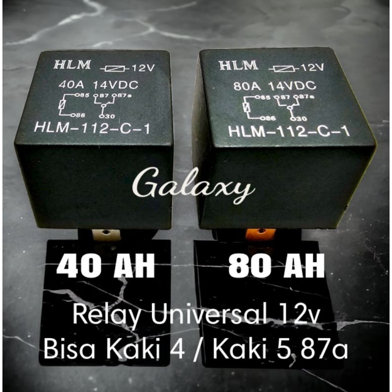 Jual Relay Universal HLM 80AH - 12v Kaki 5 87a (Bisa Fungsi 12v Kaki 4 ...