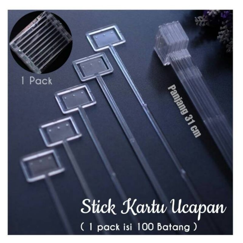 Jual STIK KARTU UCAPAN BUNGA BUKET 1PACK ISI 50PCS | Shopee Indonesia