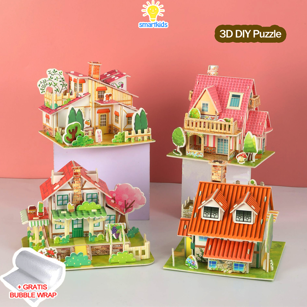 Jual DIY 3D puzzle rakitan miniatur model beragam bentuk prakarya ...