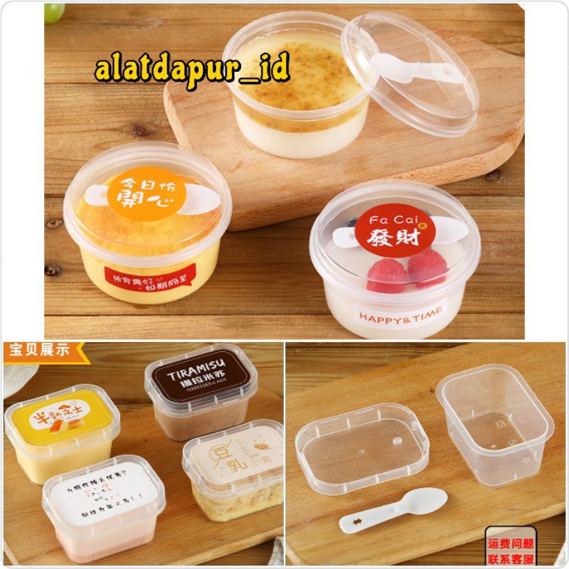 Jual 10pcs PREMIUM KOREAN dessert cup box kotak kue cake dessert puding ...