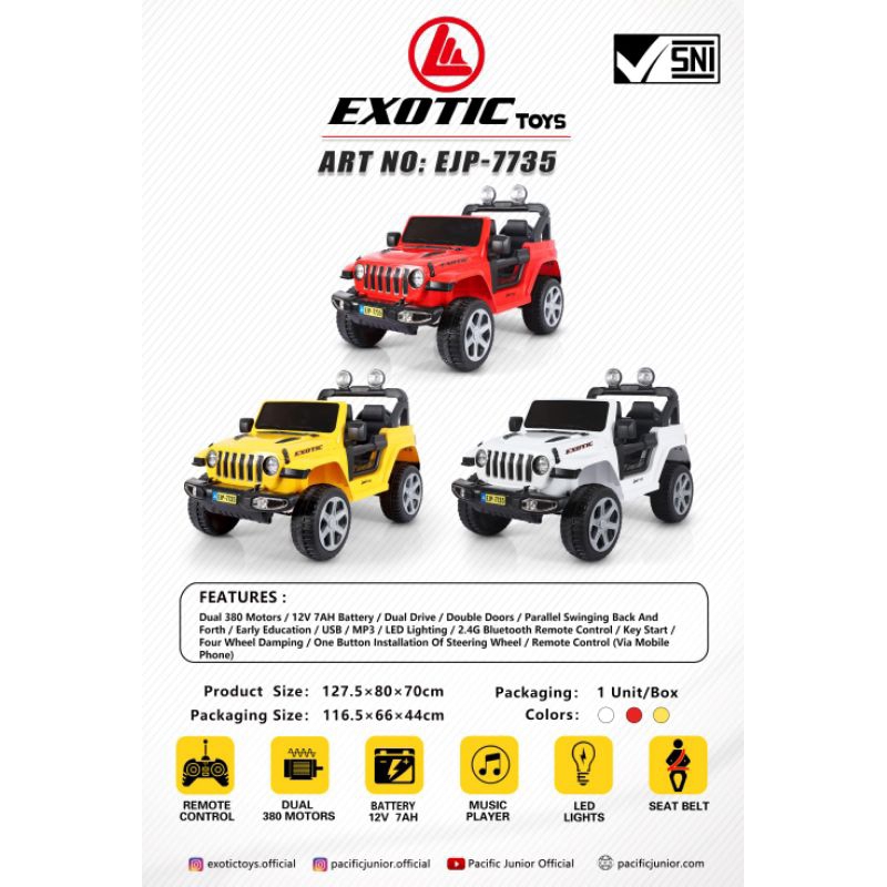 Jual Mobil mainan anak EXOTIC EJP 7704+,7704,7732,7735,7736 | Shopee ...