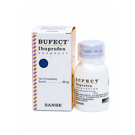 Jual Bufect Suspensi ( Ibu Profen ) 100mg/5ml 60 ml / Meringankan nyeri ...