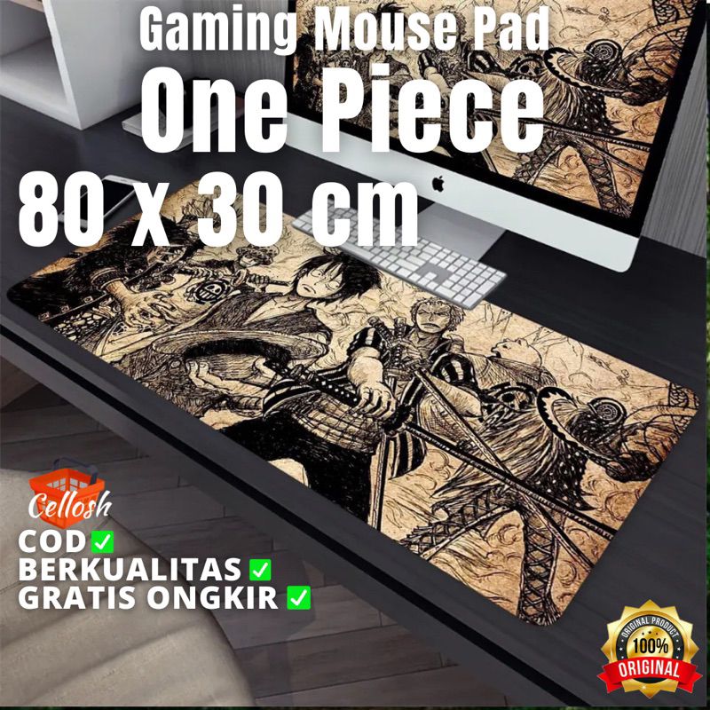 Jual Mousepad Professional Gaming Mouse Pad XL One Piece 80 x 30 Cm ...