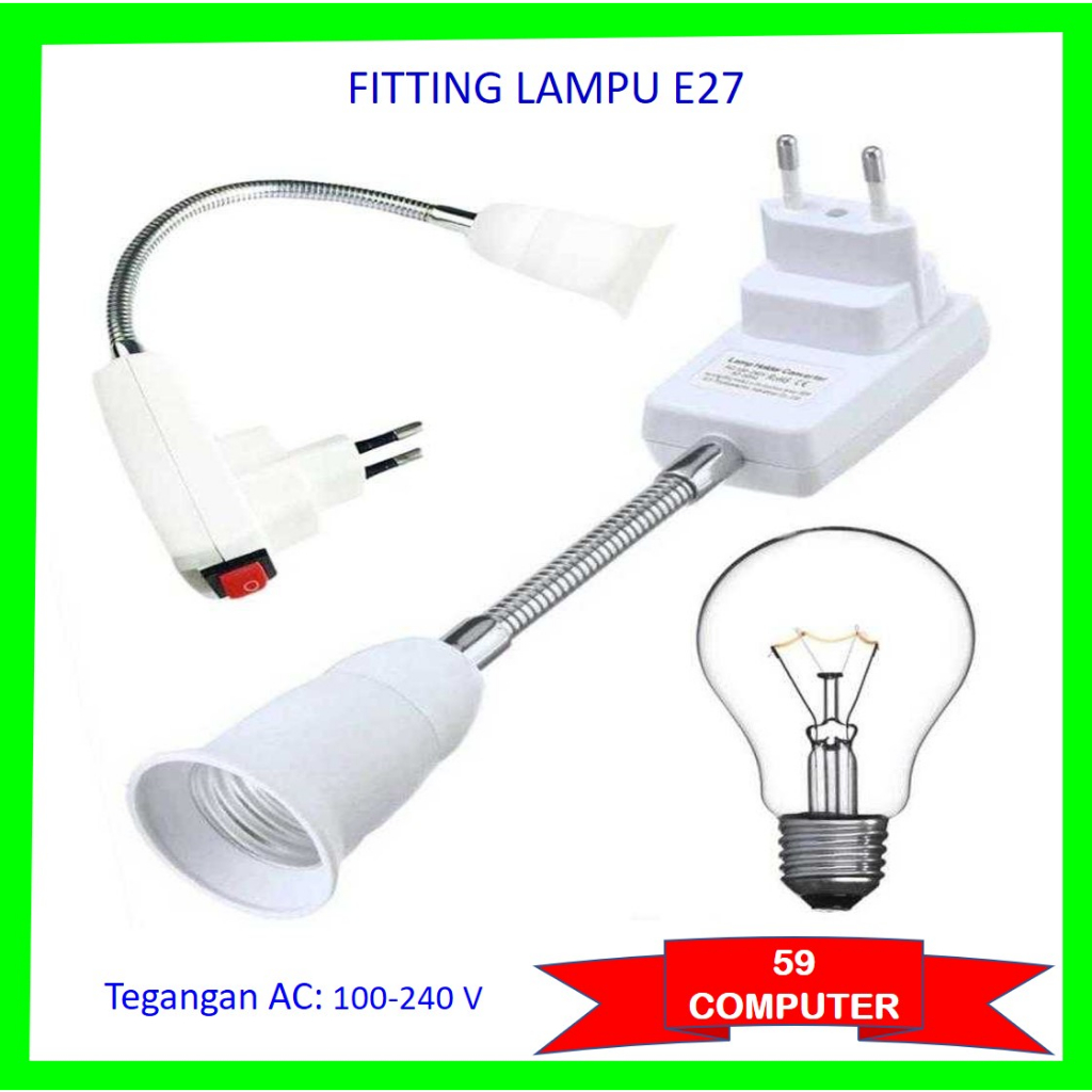 Jual MING&BEN-SN3851Colokan Lampu Kombinasi Bohlam LED EU Plug With ...