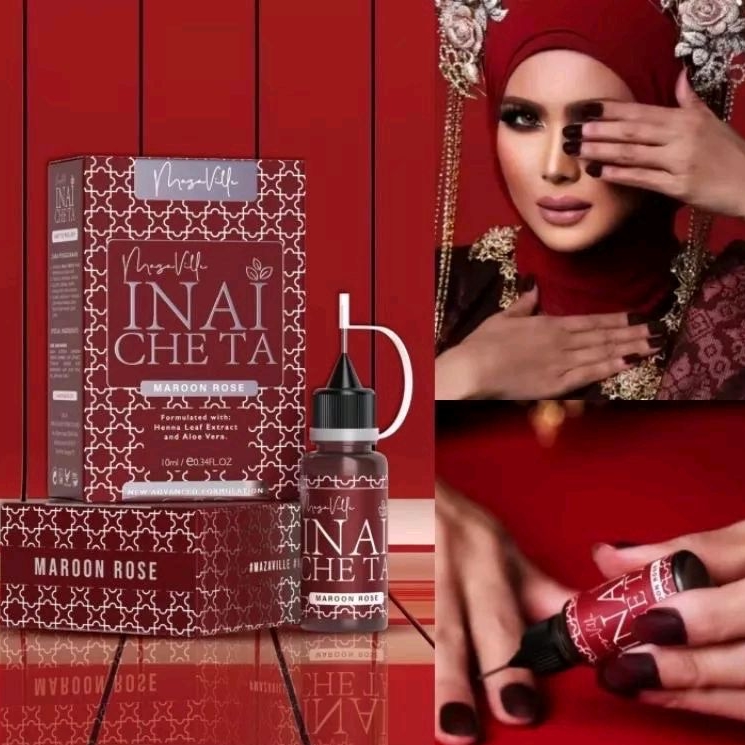 Jual Inai Cheta Red Velvet - Che Ta Maroon Rose / Innai Nuhna | Shopee Indonesia