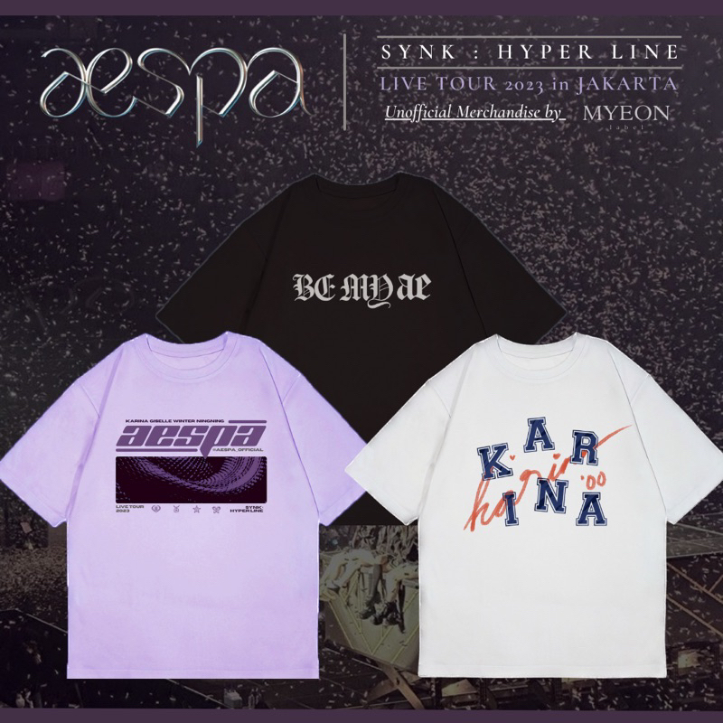 Jual MYEON - (READY STOCK) Aespa Tshirt | Kaos Aespa | Aespa Merchandise Synk Hyper Line ...