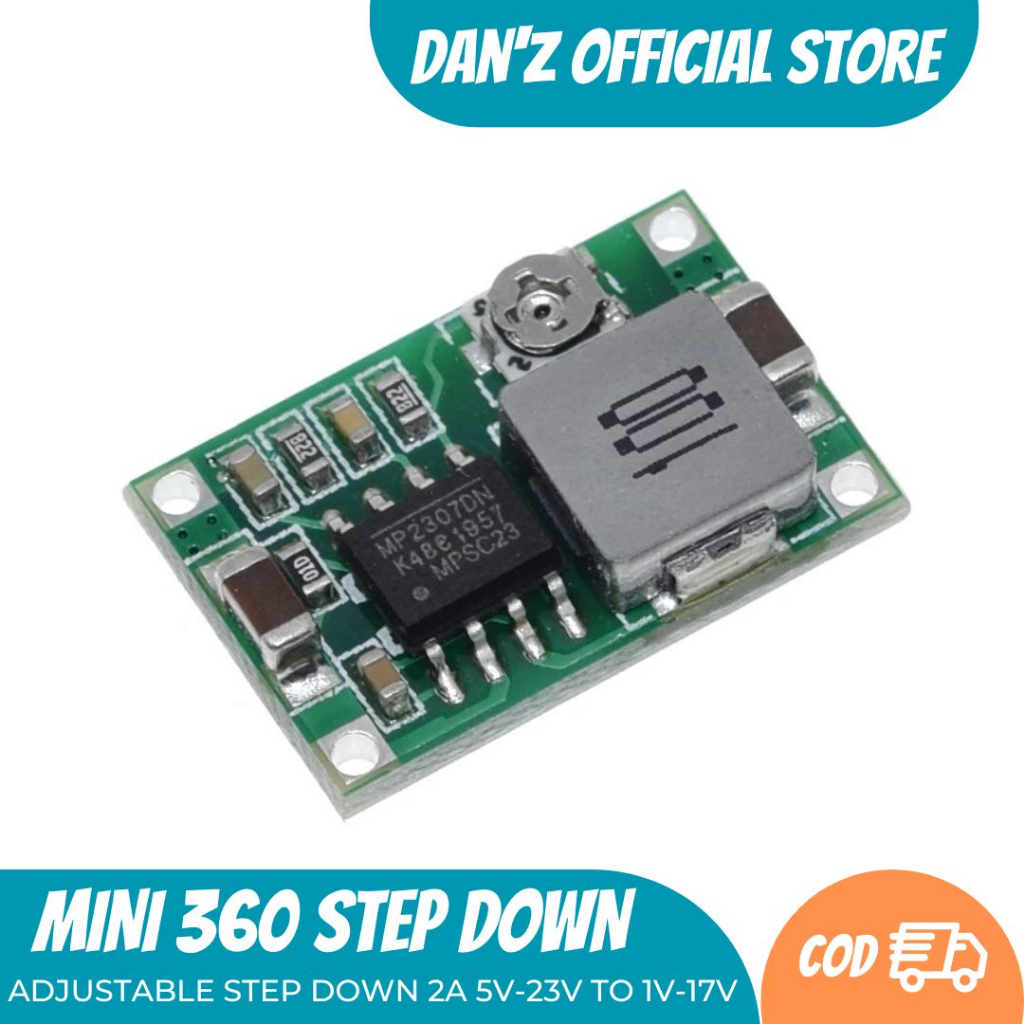 Jual MINI 360 ULTRA SMALL ADJUSTABLE DC STEP DOWN LM2596 2A 5V-23V TO 1V-17V MODULE | Shopee ...