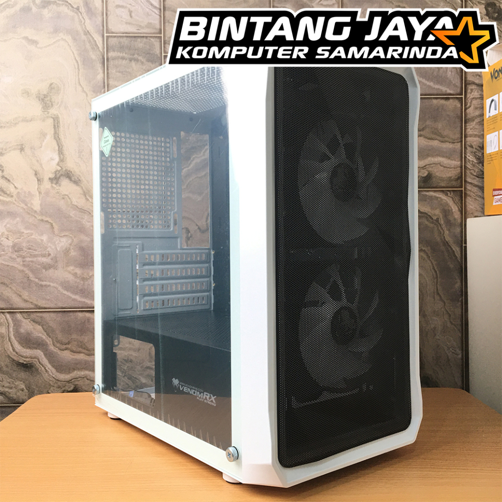 Jual VenomRX PRAVA Casing PC Gaming M-ATX Tempered Glass + 2 Fan RGB ...