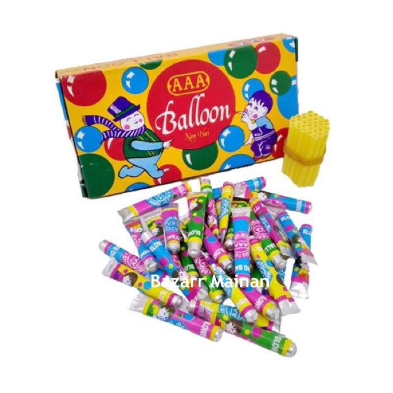 Jual (32PCS) Balon Tiup AAA BESTMAN Tiup Jadul Merk isi 32 Permainan ...