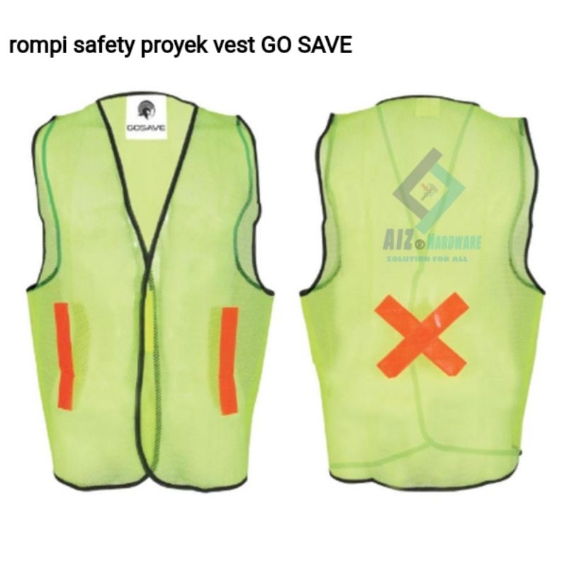 Jual rompi safety proyek vest pengaman jaring GO SAVE | Shopee Indonesia