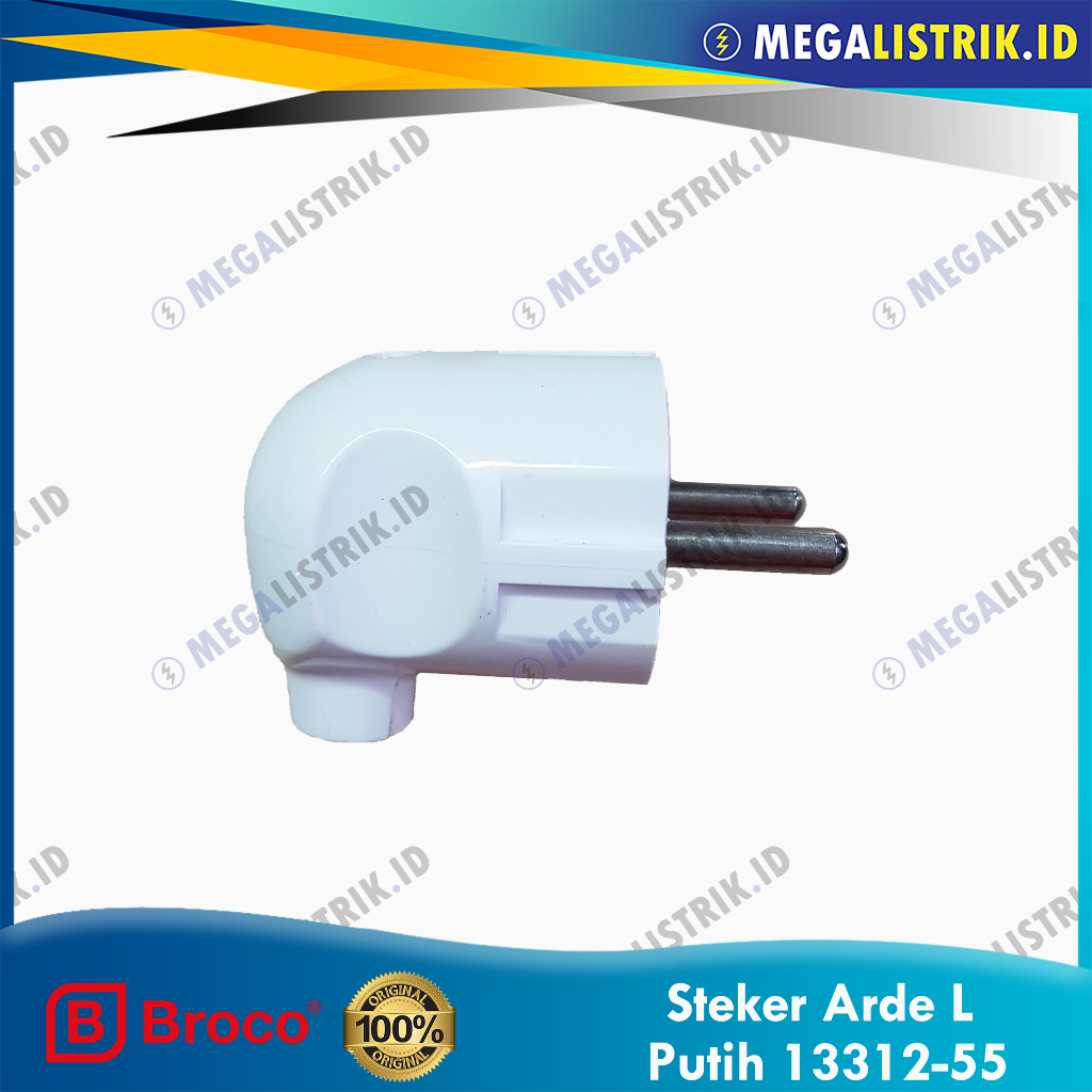 Jual BROCO STEKER ARDE BENGKOK PUTIH 13312-55 / COLOKAN PLUG MODEL L ...