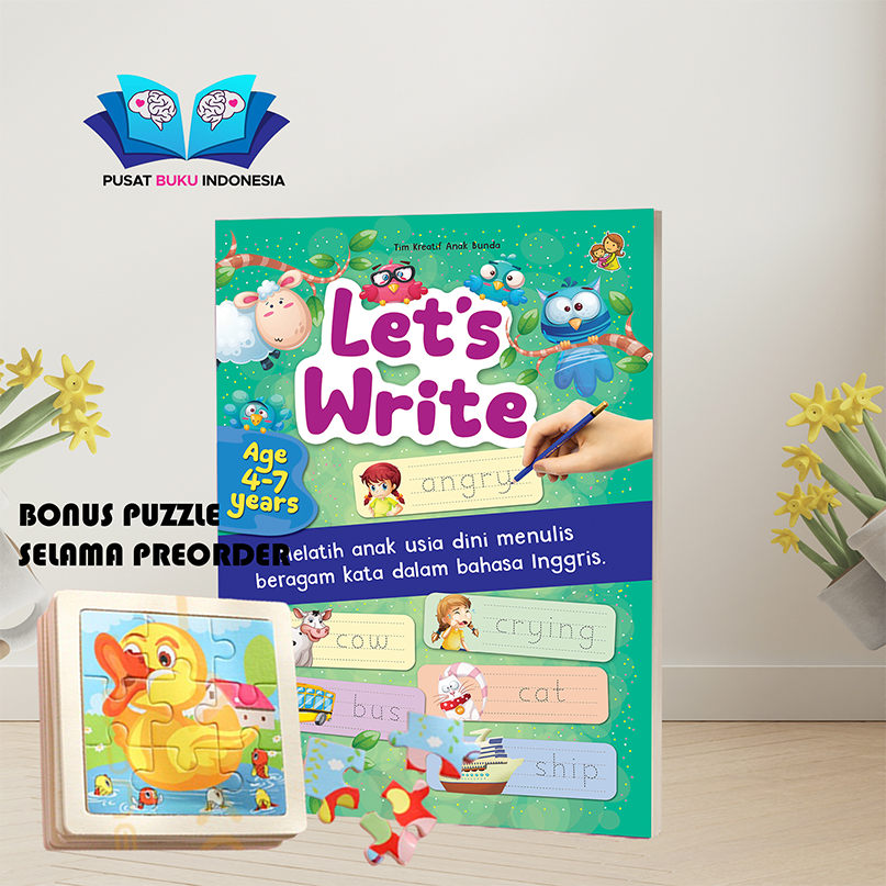 Jual BUKU BELAJAR AKTIVITAS ANAK LATIHAN MENULIS TULIS KATA BAHASA INGGRIS LET'S WRITE ANAK TK ...
