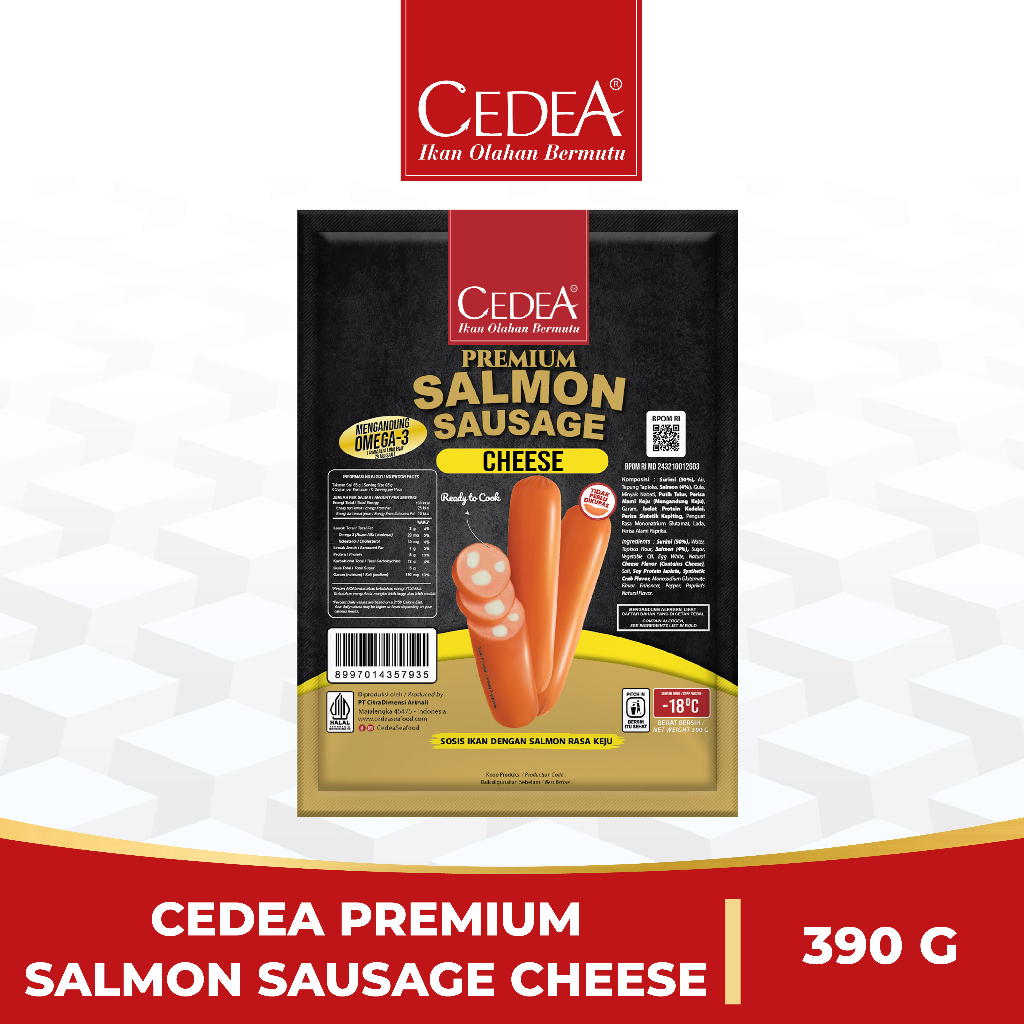 Jual CEDEA PREMIUM SALMON SAUSAGE CHEESE/ SOSIS SALMON KEJU [390g ...