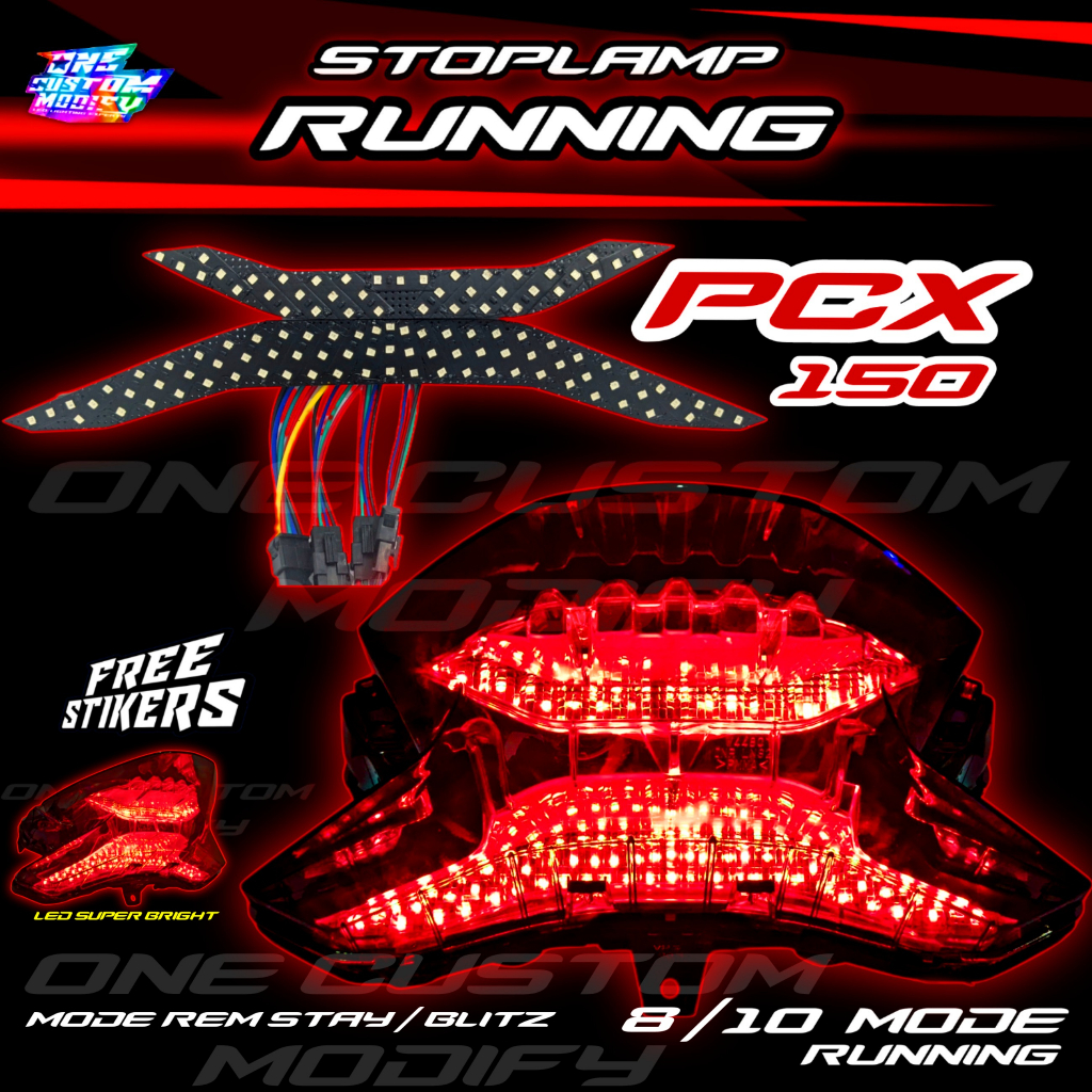 Jual LAMPU REM LED RUNNING PCX 150 MODE AUTO MANUAL CUSTOM LAMPU ...