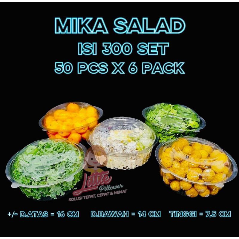 Jual LPD (Mika Dome ISI 25) Mika Salad Jumbo - Tray salad dome - tray ...