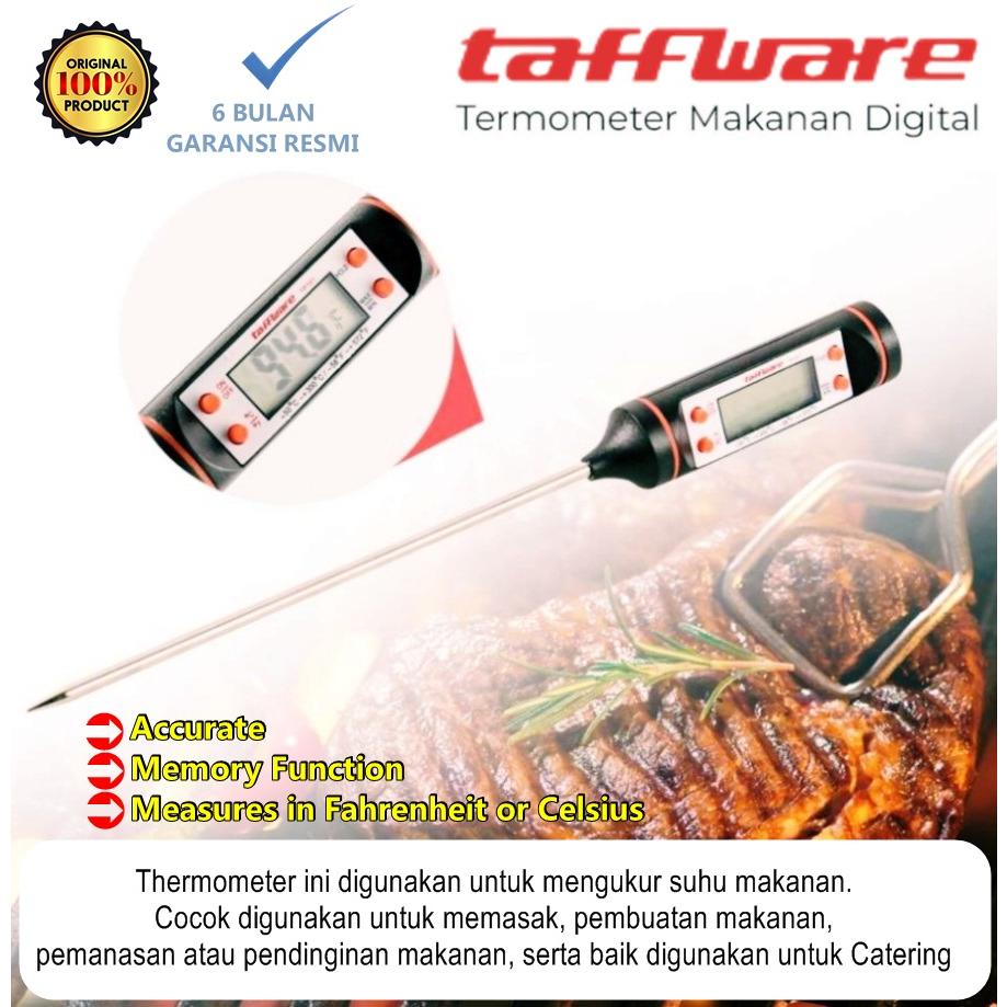 Jual Termometer makanan digital daging kopi susu alat pengukur suhu ...