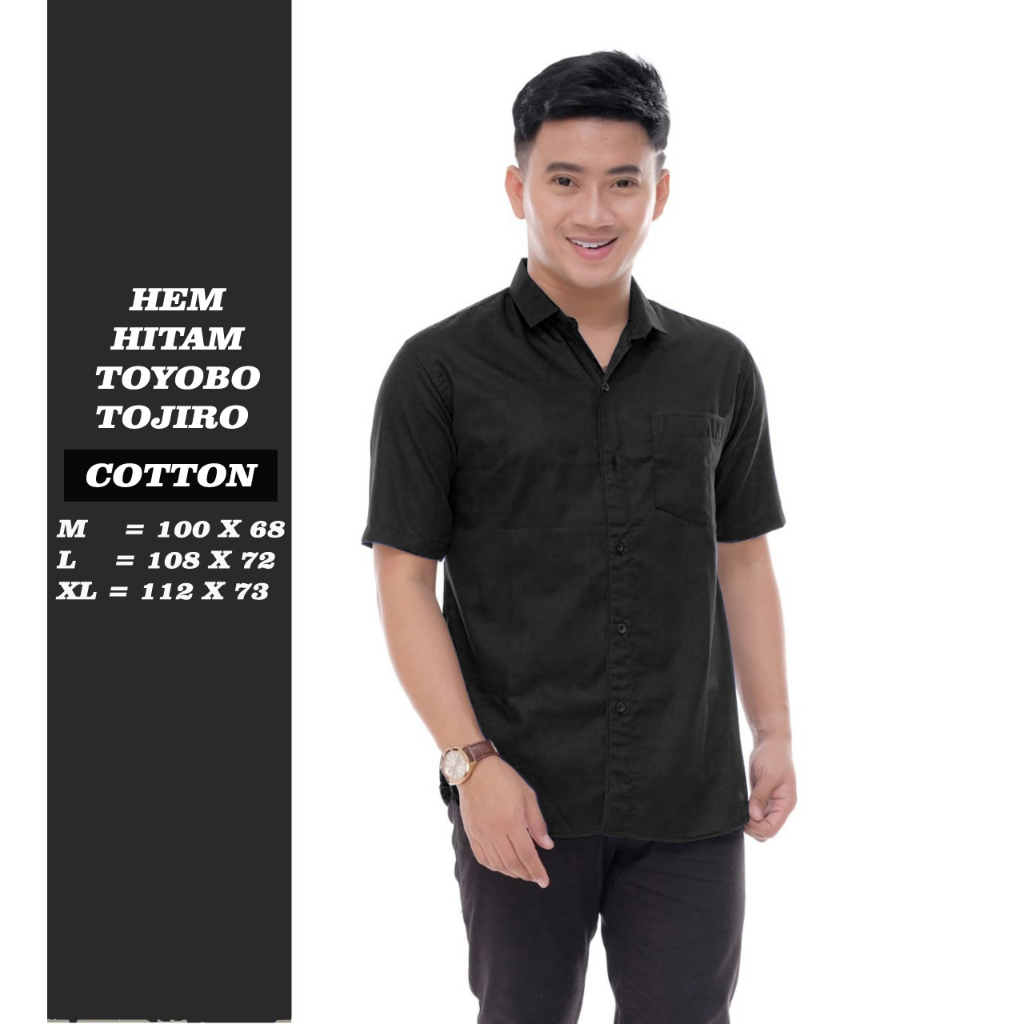 Jual kemeja pria lengan pendek katun toyobo tojiro toyobo deluxe royal ...