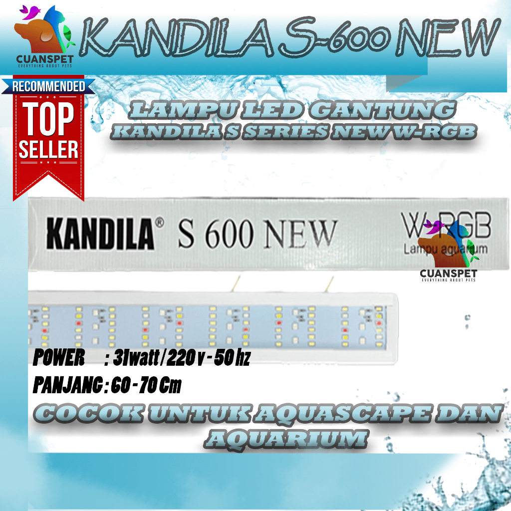 Jual Lampu Aquarium Aquascape KANDILA S NEW SERIES S600 WRGB LED ...