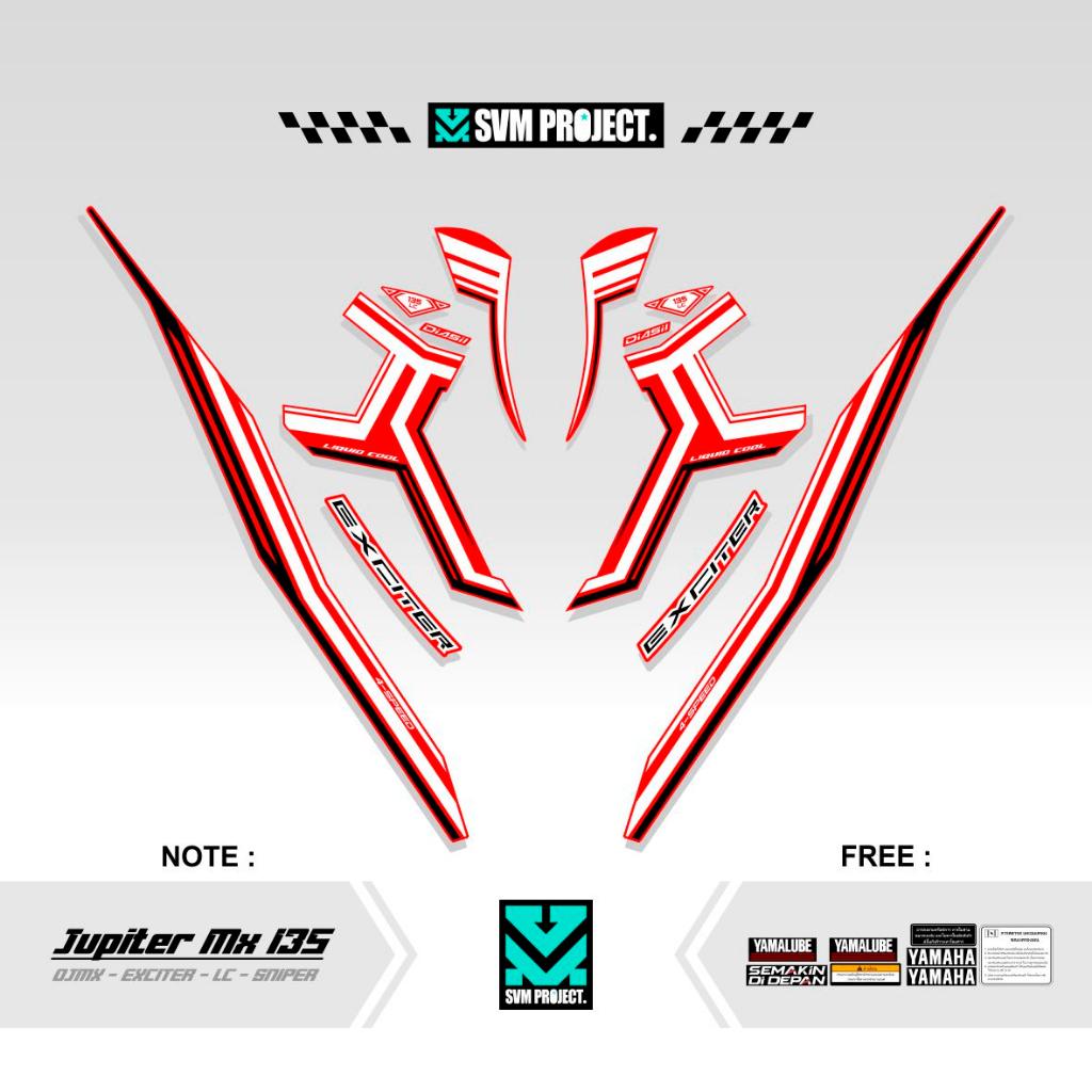 Jual STRIPING YAMAHA JUPITER MX LAMA / MOTIF 21 / MX 135 OLD / EXCITER ...