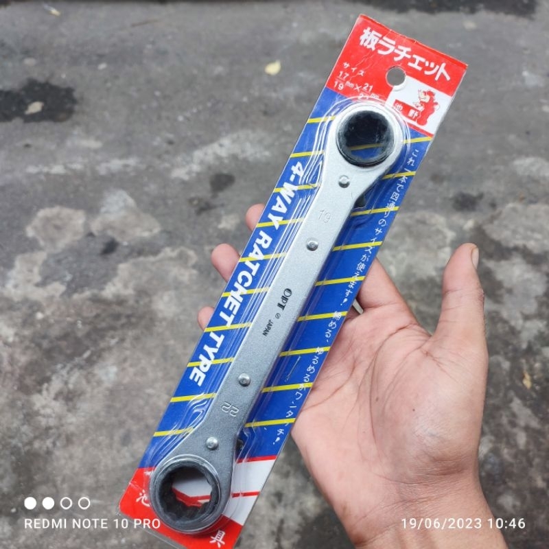 Jual 4 Way rachet wrench opt Kunci ring pas Kombinasi 13 14 17 19 mm ...