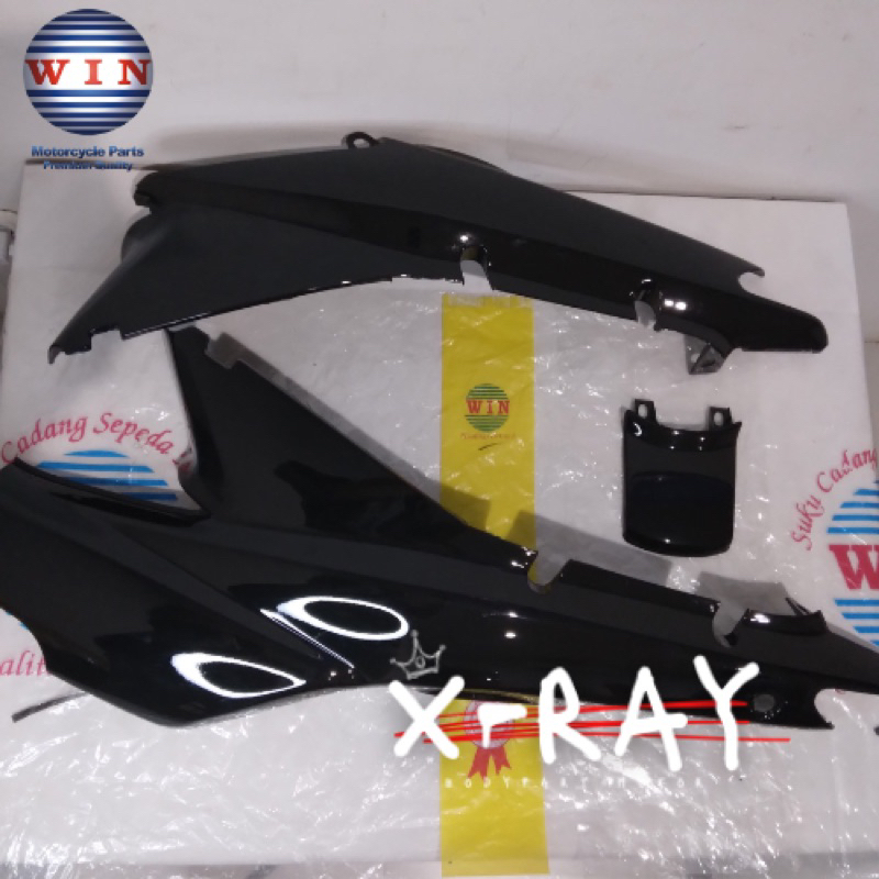 Jual cover body kempolan halus motor honda supra x hitam tromol cakram ...