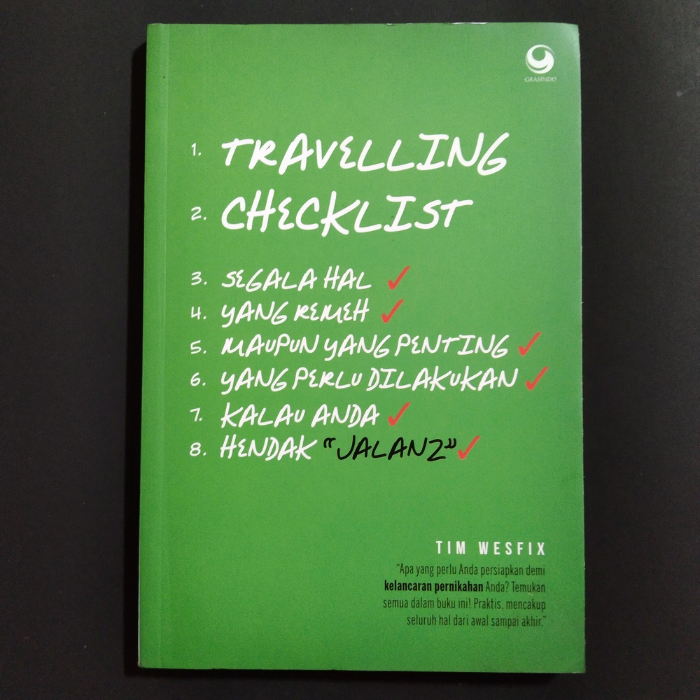 Jual Buku Travelling Checklist | Shopee Indonesia