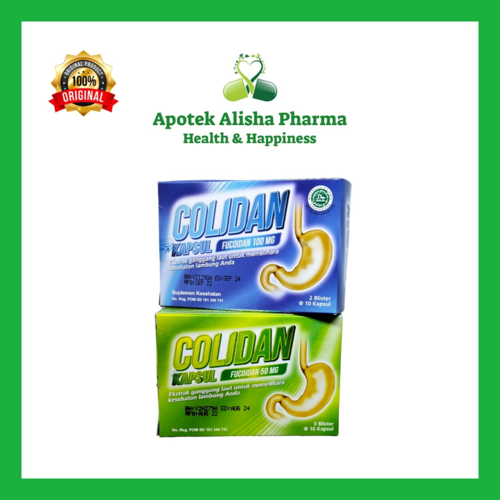 Jual Colidan Fucoidan 100mg dan 50mg Blister isi 10 Kapsul | Shopee ...