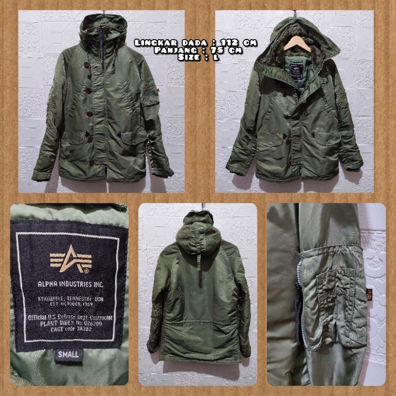 Jual Jaket Parka Merk Alpha Industries Warna Hijau Army Second Original ...