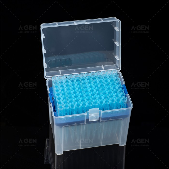 Jual Blue Pipette Tips 1000uL Racked Sterile Isi 100 Tips Per Rack ...