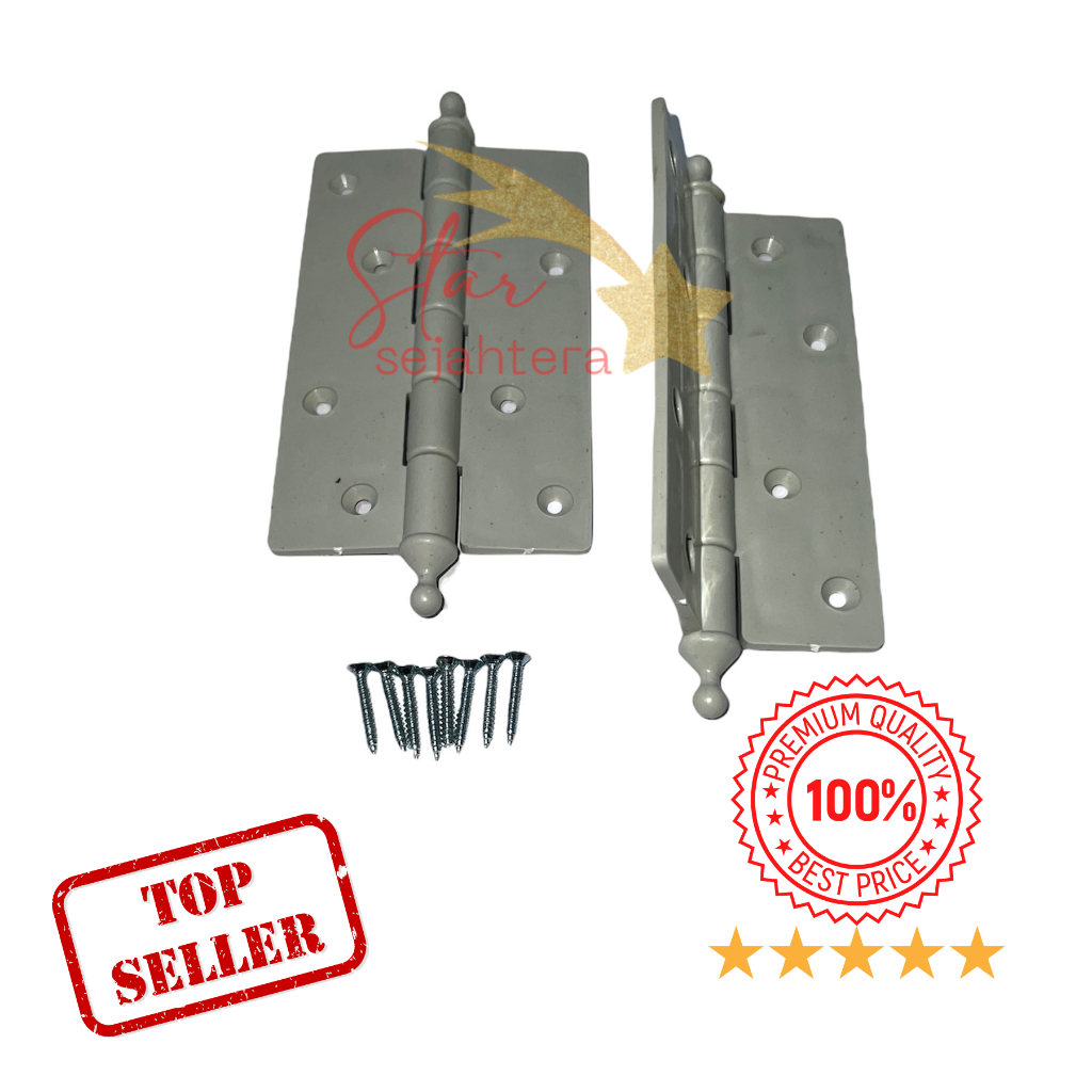 Jual Engsel Pintu Plastik PVC Putih Kamar Mandi WC Toilet 4inch Tebal ...