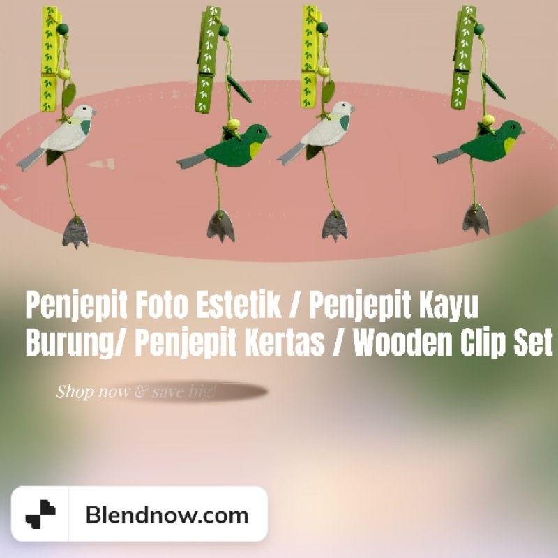 Jual Penjepit Foto Estetik / Penjepit Kayu Burung/ Penjepit Kertas ...
