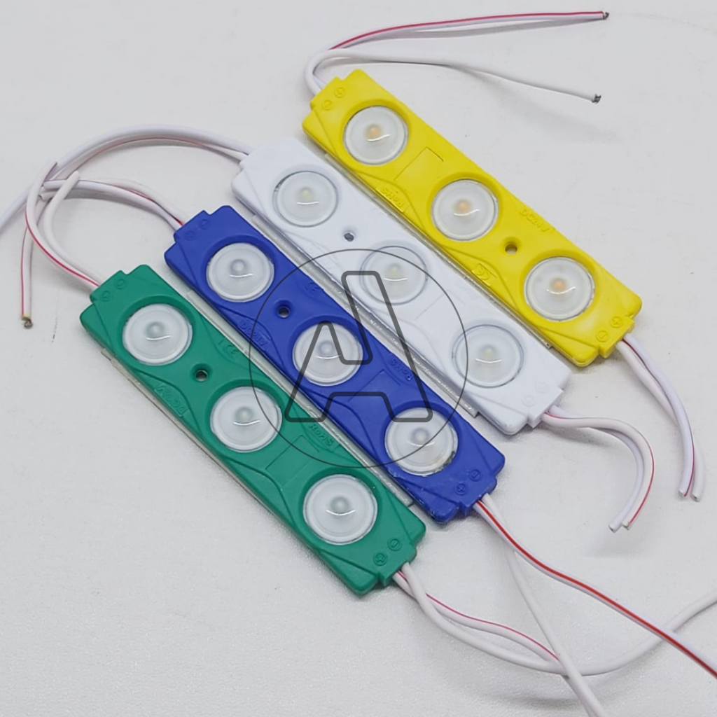 Jual LAMPU LED MODUL STRIP 3 MATA 12 VOLT 1.5 WATT WATERPROOF VARIASI ...