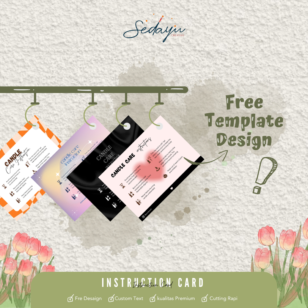 Jual Instruction Card | Kartu Instruksi | Kartu Cara Pemakaian Produk ...