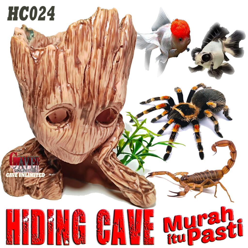 Jual HC024 ACTION FIGURE GROOT HIDING CAVE PET AKSESORIS KANDANG HEWAN ...