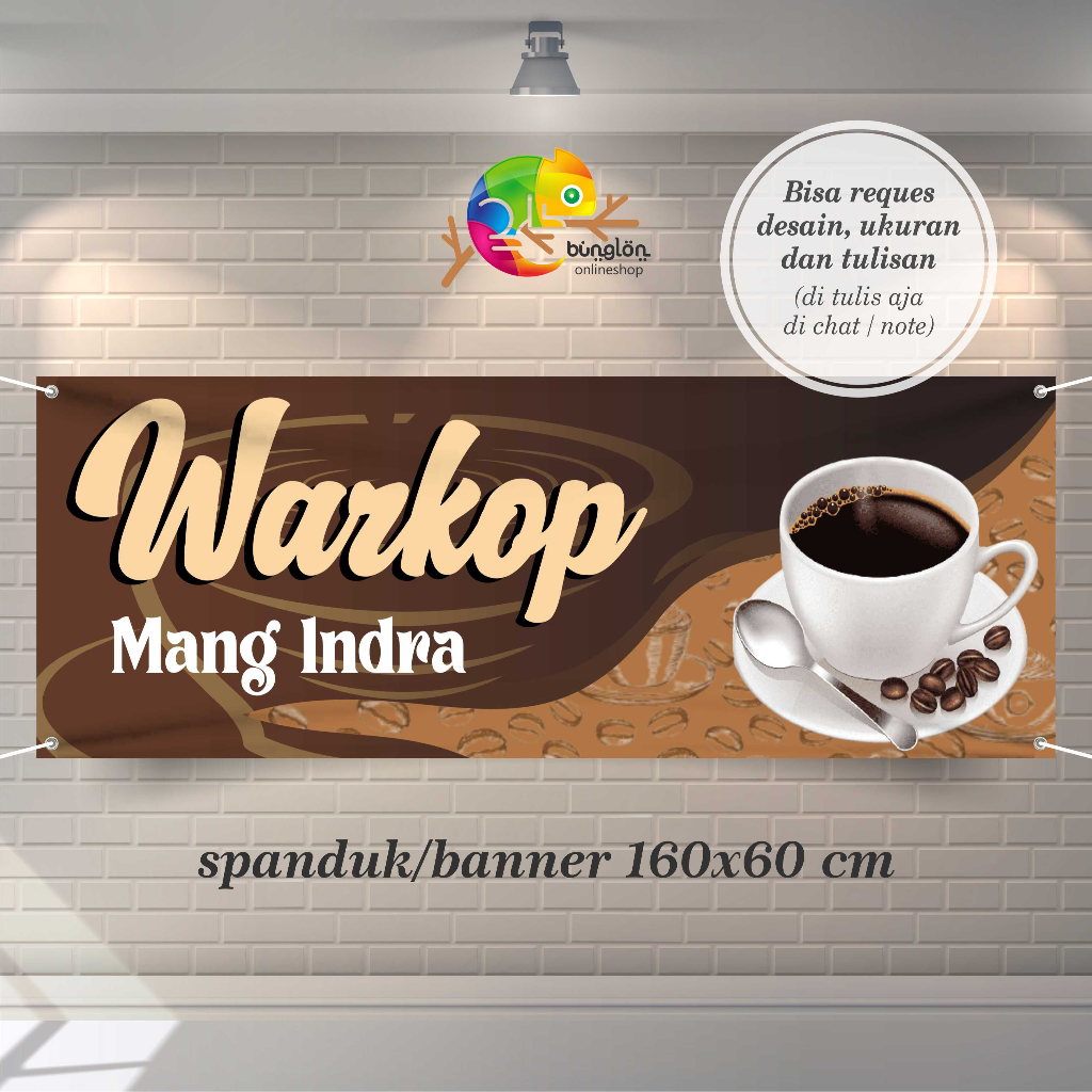 Jual Size 160x60 Spanduk Banner Warung Kopi, Spanduk Warkop | Shopee Indonesia