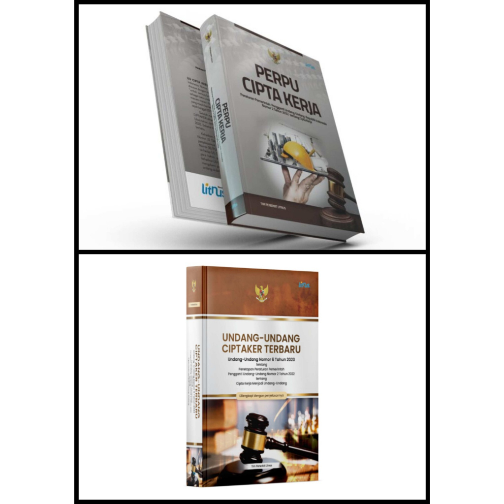 Jual Paket 2 Buku Perpu Cipta Kerja Nomor 6 Tahun 2023 tentang Penetapan Peraturan Pemerintah ...