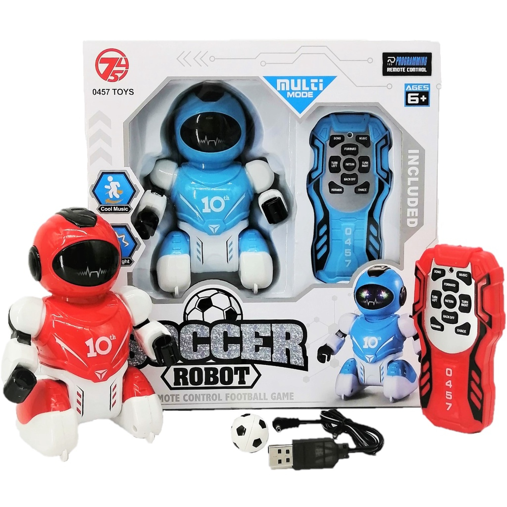 Jual Mainan Anak Rc Robot Sepak Bola Soccer Robot Remot Control 606-14 ...