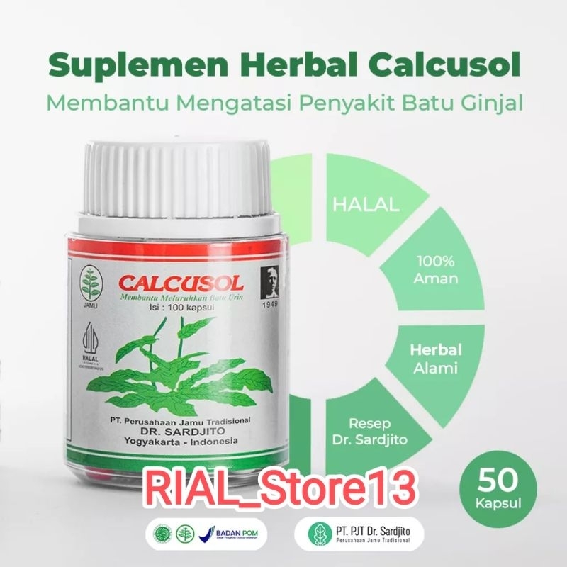 Jual Calcusol Isi 50 kapsul Mengatasi Penyakit Batu Ginjal | Shopee ...